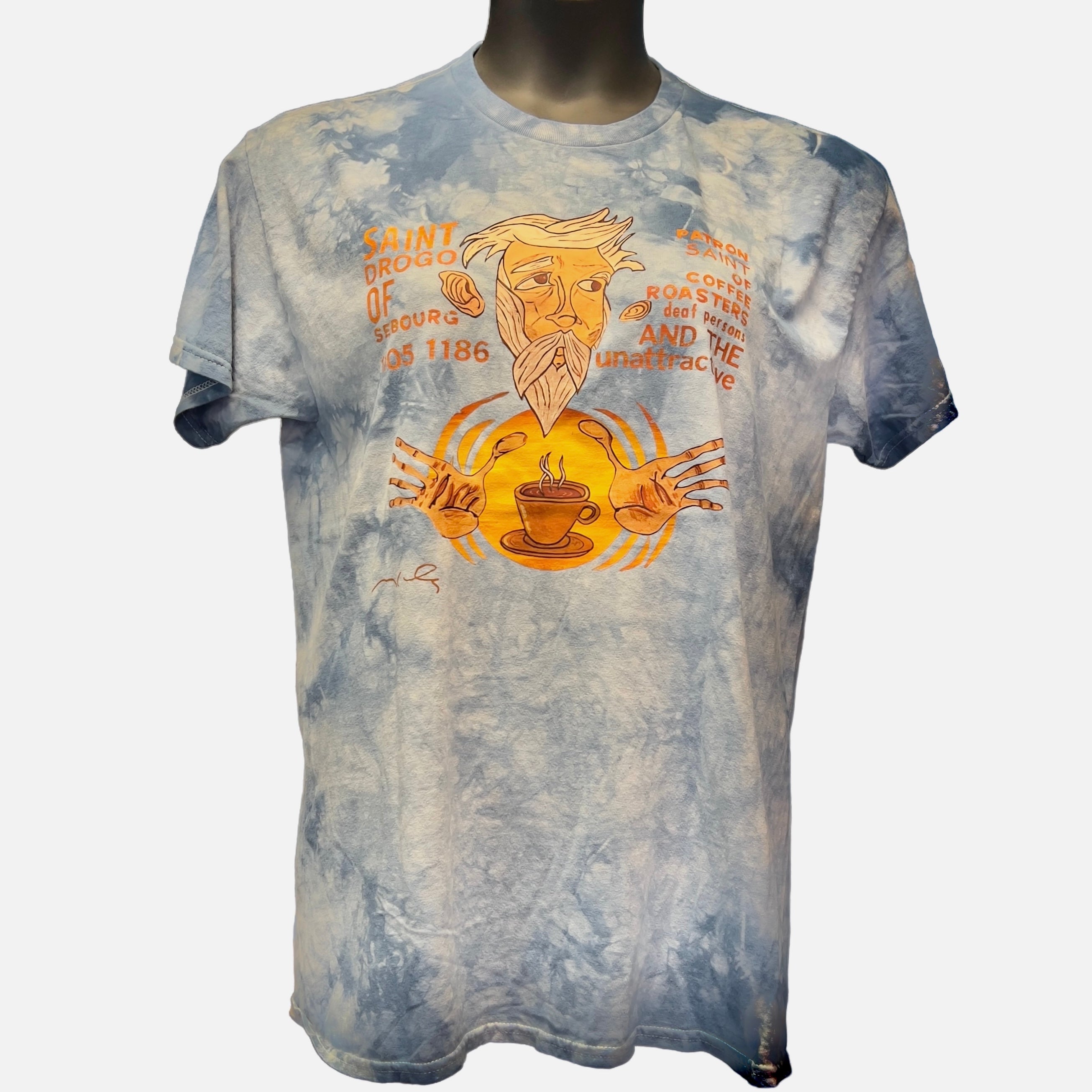 Saint Drogo of Sebourg T-Shirt by Artist Marion Ivy – Buona Caffe ...